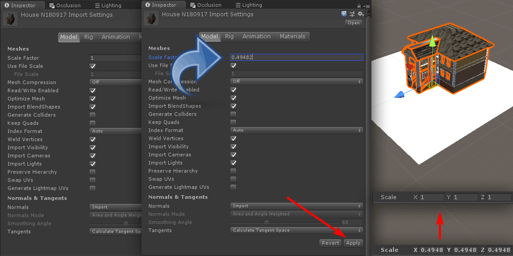 Ustawienia współczynnika skali Unity 3D