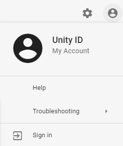 Zaloguj się do Unity Hub
